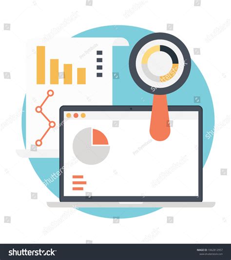 Design Concept Business Analysis Flat Icon Stock Vector Royalty Free