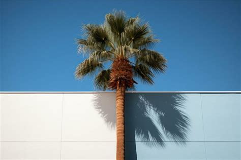 Majestic Palm Tree Contrast Generate Ai