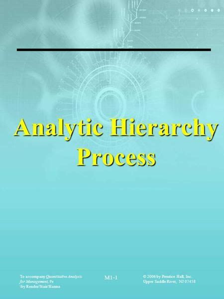Lecture Analytic Hierarchy Process Module Ppt Download Career Advancement Hierarchy