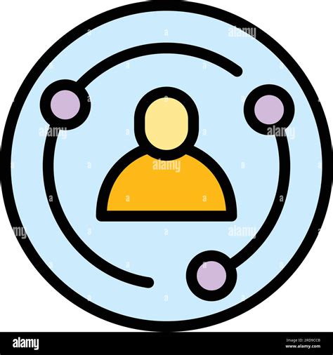 Data Customer Icon Outline Vector Business Client Digital Account Color Flat Stock Vector