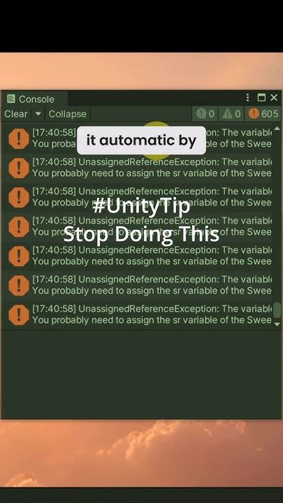 Unassignedreferenceexception Try This Unitytips Coding Gamedev Youtube