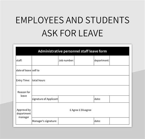 Employee Leave Application Form Excel Template And Google Sheets File For Free Download Slidesdocs