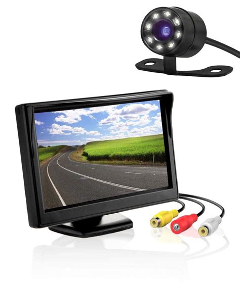Fabtec 5 Dashboard Tft Screen With 8 Led Rear View Reverse Parking