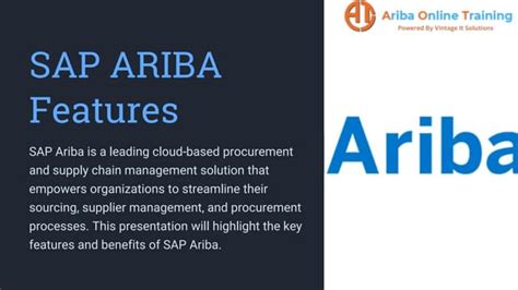Sap Ariba Module And Course Features Ppt Pptx