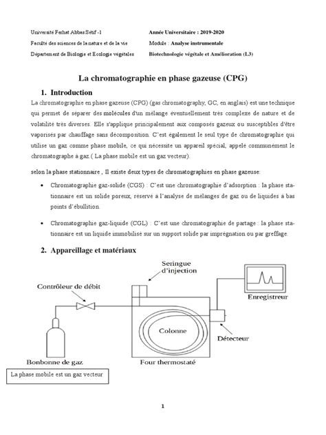 Cours Cpg Et Hplc Pdf Chromatographie En Phase Liquide à Haute