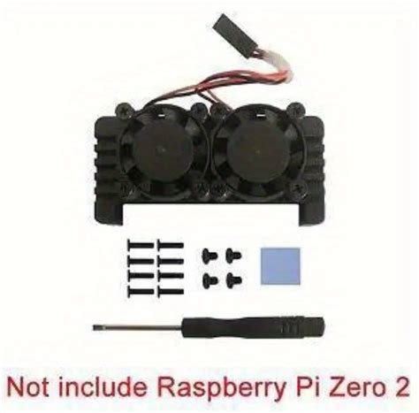 Raspberry Pi Zero 2w Pi0 2 W Aluminum Heatsink Case Double Fans Buy