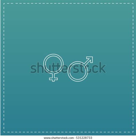 Sex Symbol White Outline Simple Pictogram Stock Illustration Shutterstock