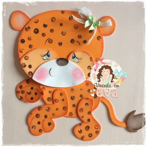 Aplique ±40cm Oncinha Pintada Loja Virtual Vivendo Em Eva