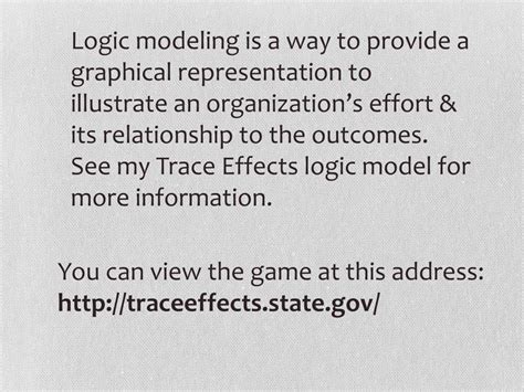 Ppt Trace Effects Program Theory Logic Model Powerpoint Presentation