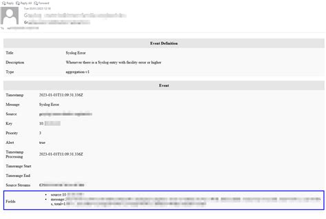 Graylog Send A Notification Containing A List Of Matching Events Of A Given Timespan Instead Of