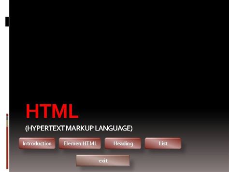 Html Hypertext Markup Language Introduction Elemen Html Heading
