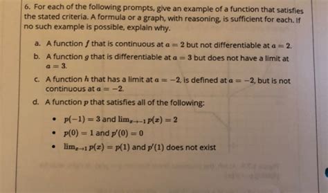 solved for each of the following prompts give an example of