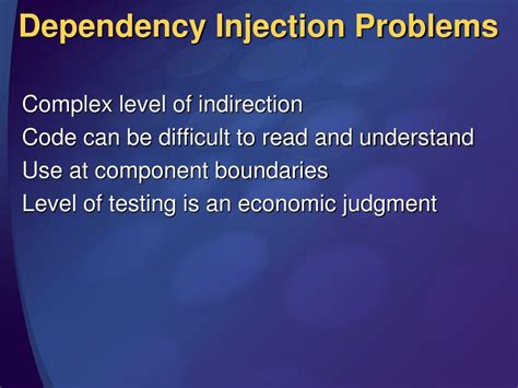 PPT Dependency Injection And Model View Controller PowerPoint Presentation ID