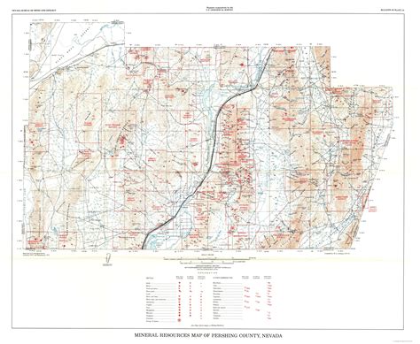 Mine Map Nevada Pershing County Minerals Mine Johnson 1971 23 00 X 28 02 Matte Art Paper