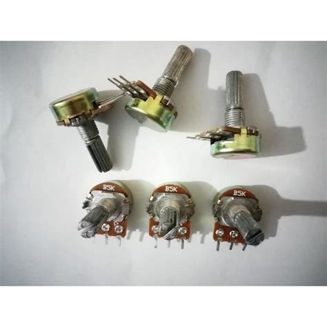 Pack Of 6 5k Ohm Variable Resistor Single Coil Film Potentiometer