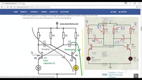Astable Multivibrator Using Transistor - YouTube