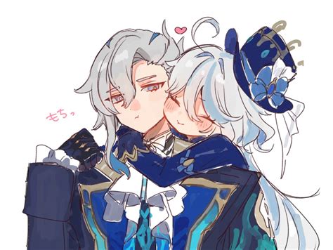 Furina And Neuvillette Genshin Impact Drawn By Toro Xo Danbooru