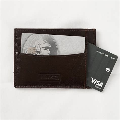 Envoy Classic Mens Dark Brown Genuine Leather Card Holder Envoy London