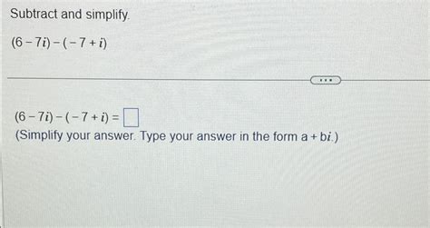Solved Subtract And Chegg Com