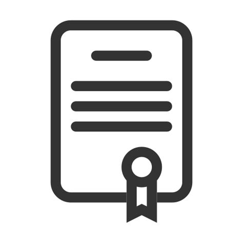 Certificaat Papier Document Pictogram In Symbols Line