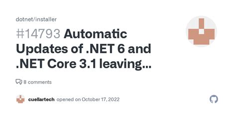 Automatic Updates Of Net 6 And Net Core 3 1 Leaving Behind Previous Runtimes And Sdks · Issue