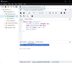 Postgresql Create Table If Not Exists Examples