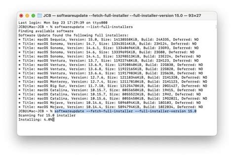 Comment Télécharger Macos Sequoia Avec Le Terminal Installateur Complet Macbookcity