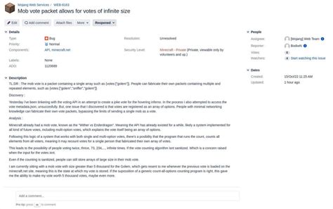 Potential Bug In The Voting System That May Impact Result Web 6163 Currently Hidden Rminecraft