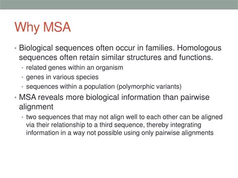 Ppt Multiple Sequence Alignment Msa Powerpoint Presentation Free Download Id1637912