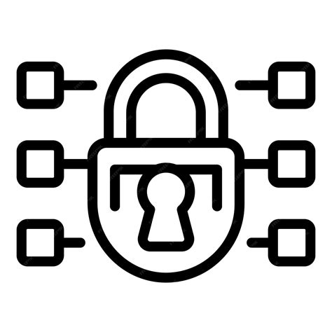 Premium Vector Secured Padlock Icon Outline Vector Cyber Crime Theft Security