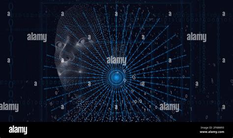 Composition Of Human Bust And Binary Coding Processing Stock Photo Alamy
