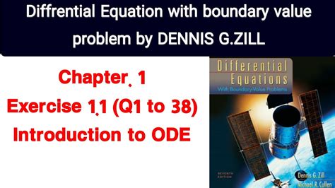 Chapter 1 Exercise 11 Differential Equations With Boundary Value Problem By Dennis G Zill