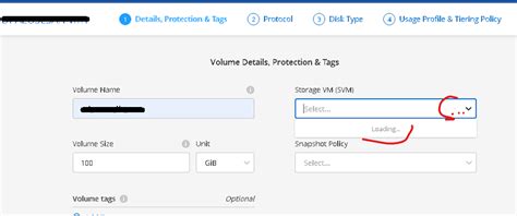 Unable To Create A Volume In Cloud Manager From The Add Volume Wizard Netapp Knowledge Base
