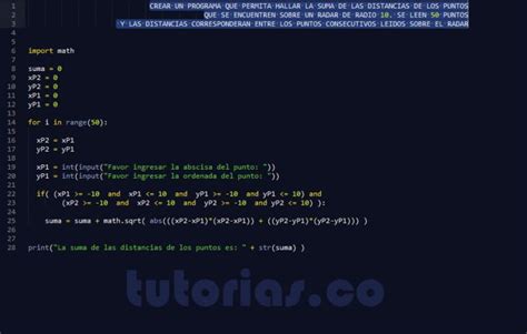 Ciclo For Python Suma De Puntos Sobre El Radar