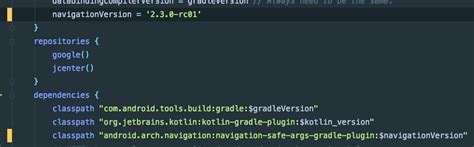 Navigation Version In Android Studio Stack Overflow