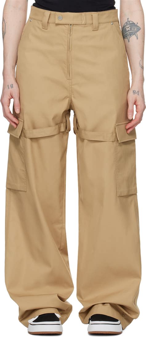 Beige Relaxed Fit Cargo Pants By Ambush On Sale