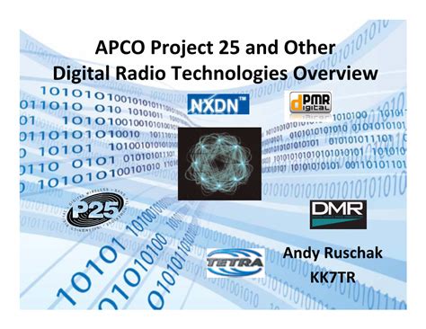Apco Project 25 And Other Digital Radio Technologies Overview Docslib