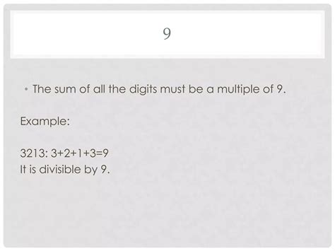 Divisibility Rules Ppt