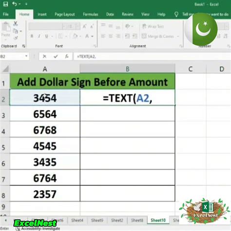 Excel Tutorial Add A Dollar Sign To Amounts In Excel Microsoftexcelacademy7 Youtube