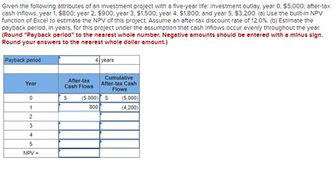 Solved Given The Following Attributes Of An Investment