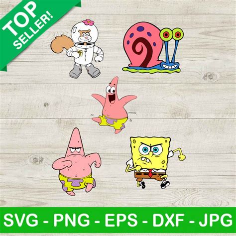 Spongebob Squarepants Character Svg Spongebob And Plankton Svg