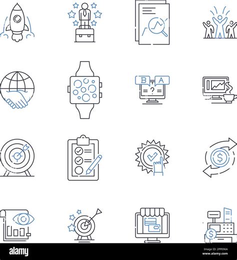 Inventory Management Line Icons Collection Tracking Control