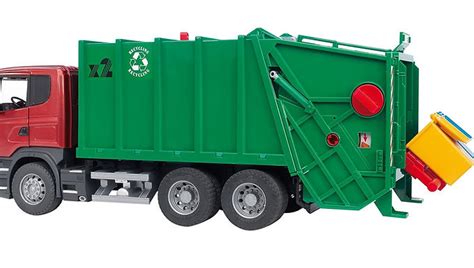 Bruder Scania R Series Bin Lorry Ruby Redgreenstatic
