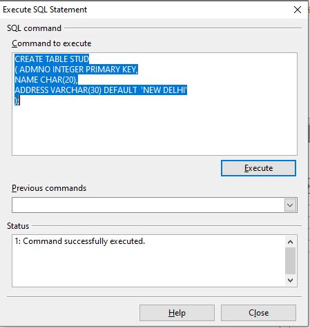 Class 10 IT 402 RDBMS SQL Commands In OpenOffice Base Notes MyCSTutorial The Path To