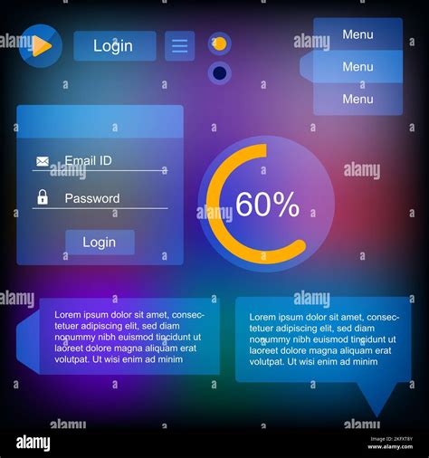 A Vector Design Of A Web User Interface Mobile Software App Kit Stock Vector Image And Art Alamy