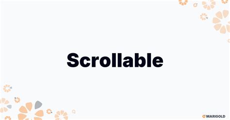 Scrollable