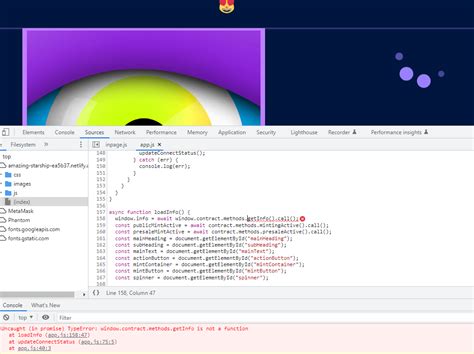 Bug Appjs158 Uncaught In Promise Typeerror Ntract