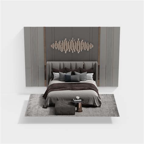 Bed Set 3d Models For Complete Bedroom Layouts