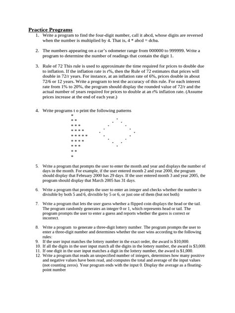 Loop Practice Programs Pdf Prime Number Numbers