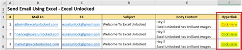 How To Send Email From Excel Automatically Excel Unlocked